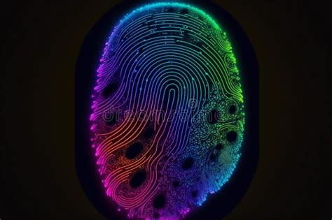 Digital Fingerprint Scanning Verification Process Future Security Technology Against Digital