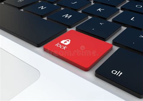 Lock Button Stock Illustration Illustration Of Press