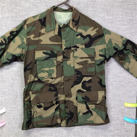 Vintage Us Military Woodland Combat Coat Jacket Mens Gem