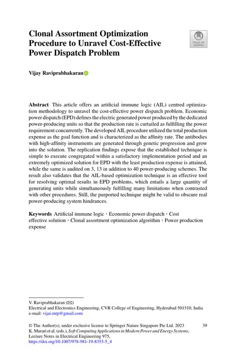 Pdf Clonal Assortment Optimization Procedure To Unravel Cost