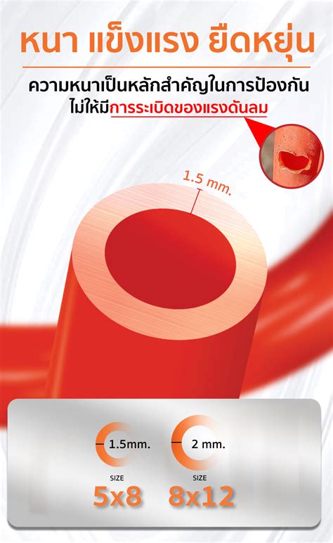 สายลมสปริง Pu สายลมพียูใหม่ 100 หนา1 5mm แบบสปริงพร้อมหัว Coupler ทนต่อแรงดันได้สูง Sumo