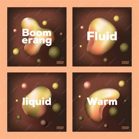 Premium Vector Fluid Elements Vector Collection Template