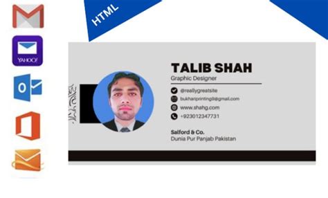 Design Html Email Signature Or Clickable Email Signature By