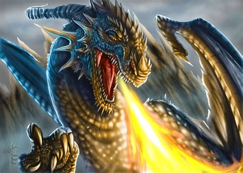 Fire Breathing Dragon Wallpapers Wallpaper Cave