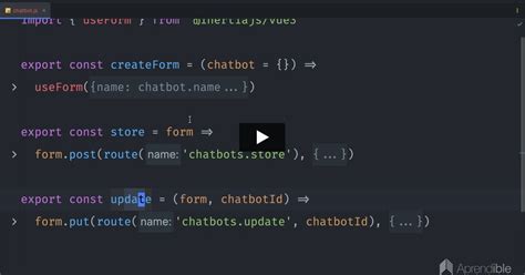 Lección 19 Cómo Reutilizar Formularios De Inertia Chatbots Personalizados Con Laravel