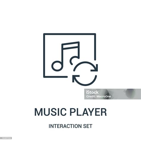 상호 작용 집합 컬렉션에서 음악 플레이어 아이콘 벡터입니다 얇은 라인 음악 플레이어 개요 아이콘 벡터 일러스트 레이 션 0명에 대한 스톡 벡터 아트 및 기타 이미지 Istock
