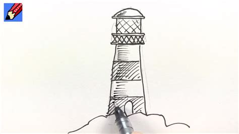 How To Draw A Lighthouse Real Easy