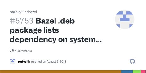 Bazel Deb Package Lists Dependency On System Jdk Unintentionally · Issue 5753 · Bazelbuild