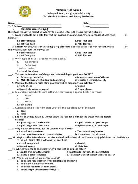 Bpp Long Test Pdf Refrigerator Foods
