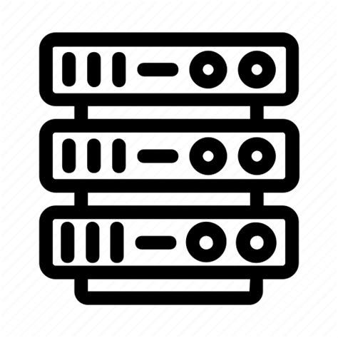 Data Center Database Hosting Center Server Web Hosting Icon