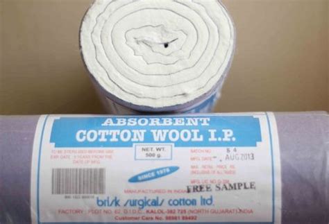 Absorbent Cotton Wool 100 Cotton 500 Gm Sterilized Disposable
