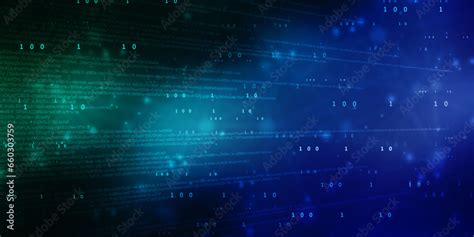 Binary Code Background Digital Abstract Technology Background Flowing Number One And Zero Text