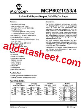 MCP Datasheet PDF Microchip Technology