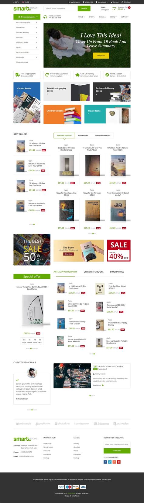 Books Store Html Template Pustok Html And Css Templates Css