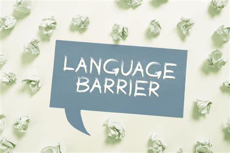 Sign Displaying Language Barrier Business Concept Difficulties In Communication Speaking