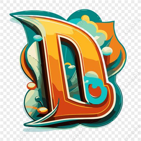 두 가지 색상이 소용돌이치는 문자 D 벡터상표문자 T Png 일러스트 무료 다운로드 Lovepik