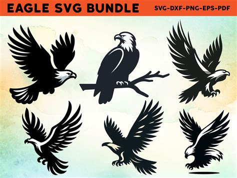 Eagle Silhouette Svg Bundle Graphic By Uniquemart · Creative Fabrica