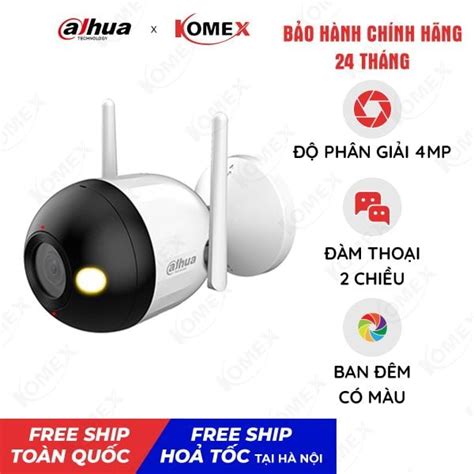 Camera Ip Wifi Ngoài Trời Dahua Có Màu Ban đêm Dh F4c Pv 4mp Komex