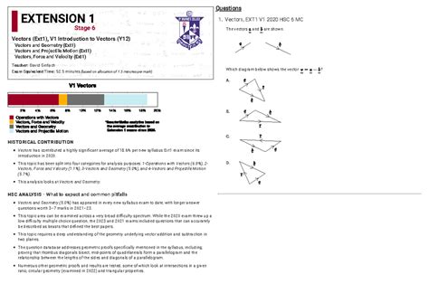 Vector Hsc Questions 2020 2023 Vectors Ext1 V1 Introduction To