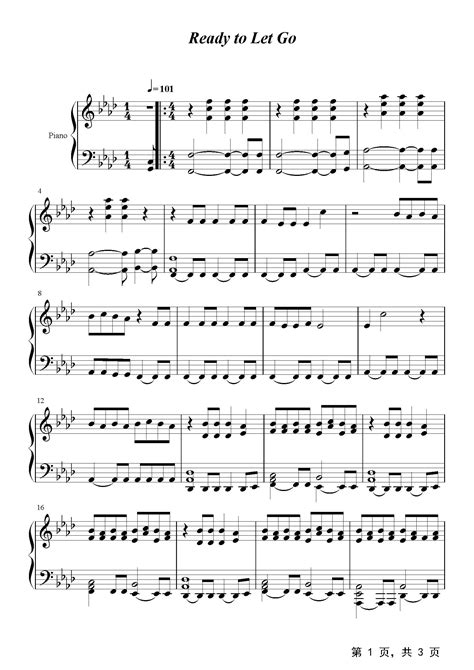 Ready To Let Go钢琴谱 Cage The Elephant 降a调 流行钢琴谱五线谱独奏谱 钢琴谱 钢琴五线谱 钢琴简谱 钢琴弹唱谱 钢琴声乐正谱 钢琴视频教程—牛牛钢琴