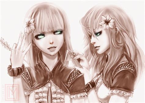 Nier Devola And Popola Speed Paint By Kumagzter On Deviantart Nier