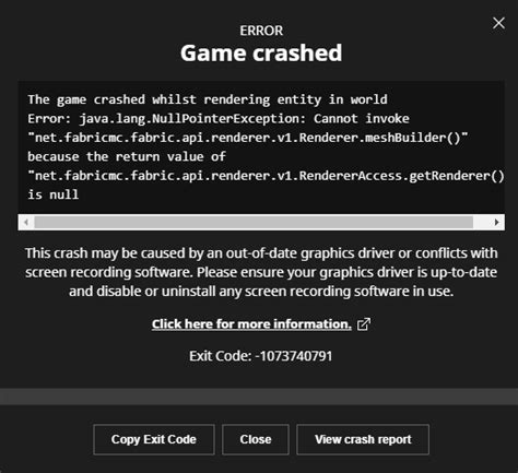 Game Crashing When Loading World Rfabricmc