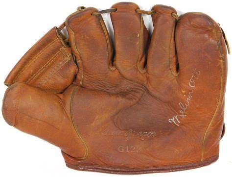 Lot Detail Mel Ott Signed Baseball Glove Jsa