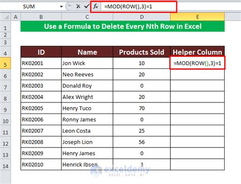 How To Delete Every Other Row In Excel Exceldemy