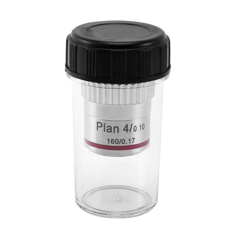 Microscope Plan Achromatic Objective Lens 4x Biological Metallurgical
