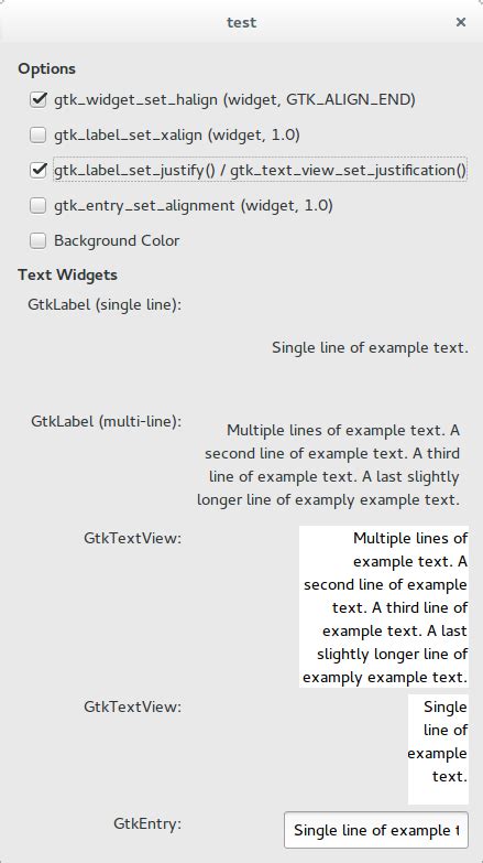 Gtk Aligning Justification In Text Widgets Murrays Blog
