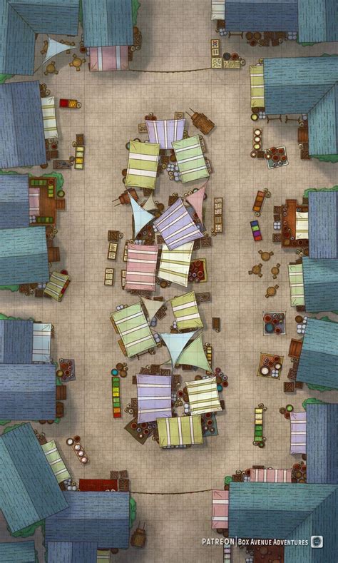 Market Square 24x40 Dnd World Map Fantasy Map Dungeon Maps
