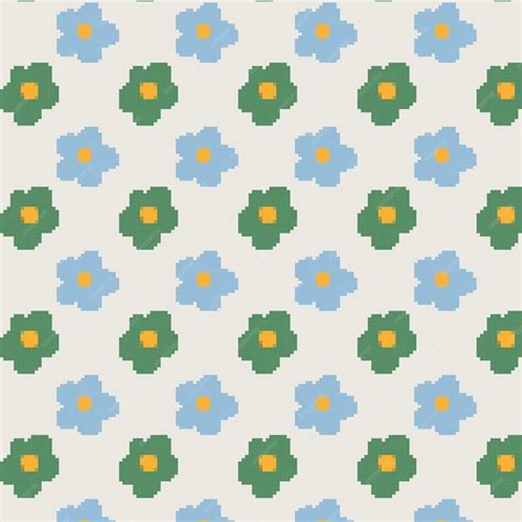 Motif Floral Fleur Abstraite En Pixel Art Vecteur Premium Motif Floral Fleur Abstraite En Pixel Art Vecteur Premium