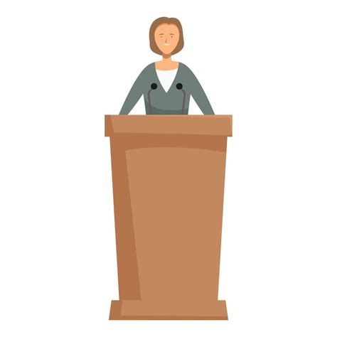 Politician Is Standing At A Podium Speaking Into A Microphone 47053676