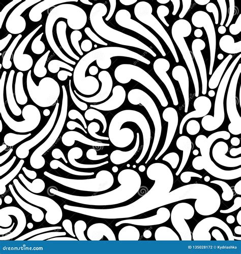 Abstract Swirl Seamless Pattern For Your Design Stock Vector Illustration Of Liquid Design