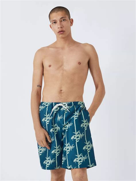 Their Nibs Bamboo Twist Print Swim Shorts Blue Green