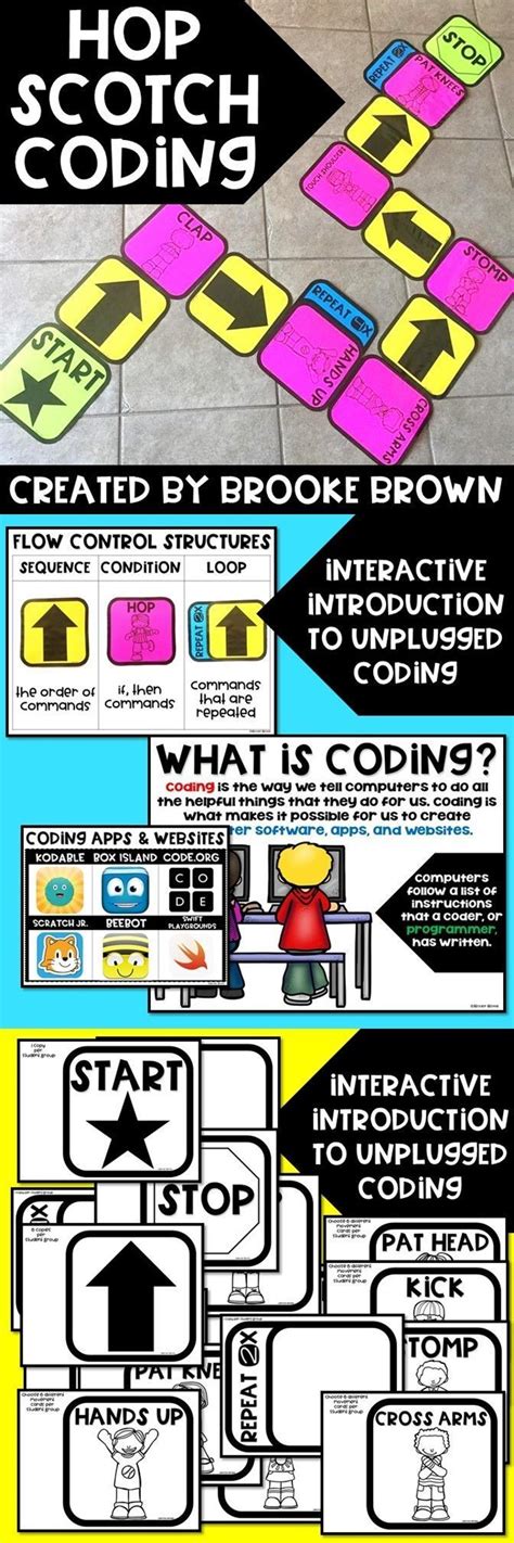 Hop Scotch Coding® Bundle Unplugged Coding Digital Printable Hour Of