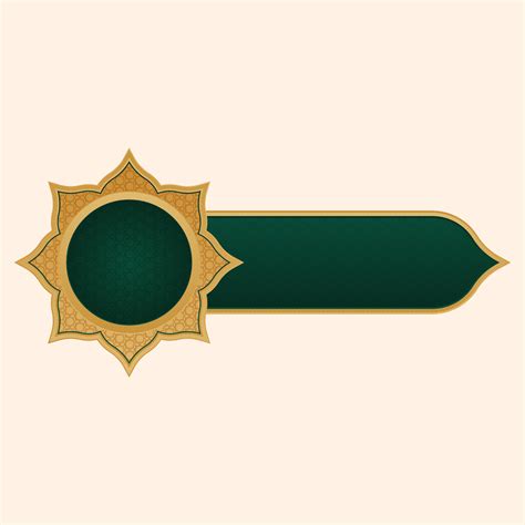Golden Luxury Islamic Text Box 13957019 Vector Art At Vecteezy