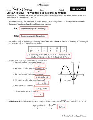 Fillable Online AP Precalculus Unit Progress Check A Review Of Sections Fax Email Print