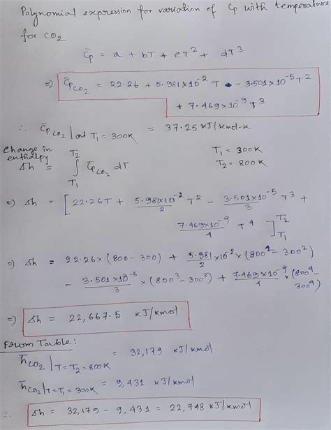 Solved Write Down The Polynomial Expression For Variation Of Cp With