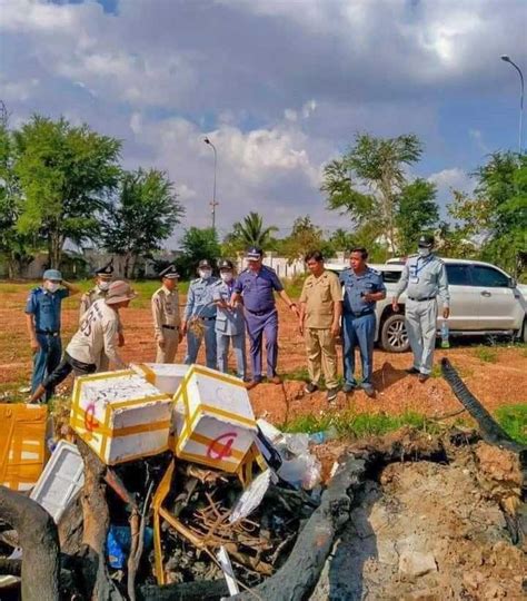 រកឃេីញបង្គាជាង ១០០គីឡូក្រាម ផ្ទុកសារធាតុគីមី នាំចូលពីប្រទេសវៀតណាម នៅច្រកទ្វារព្រំដែនខេត្តកំពត