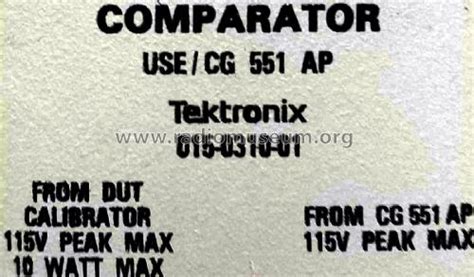 Comparator 015 0310 01 Equipment Tektronix Portland