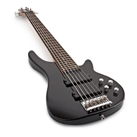 Chicago 6 String Bass Guitar By Gear4music Black Na