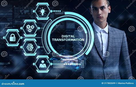Concept Of Digitization Of Business Processes And Modern Technology Digital Transformation