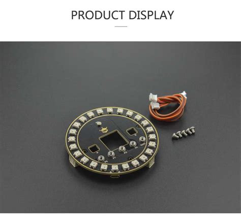 Rob0150 Circular Rgb Led Expansion Board 24 Rgb Leds Microphone Buzzer