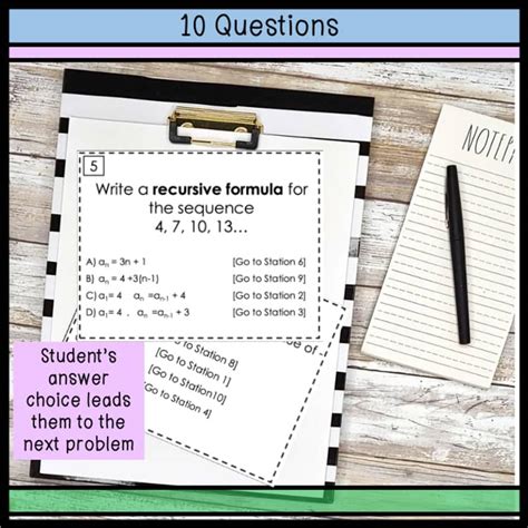 Arithmetic Sequence Scavenger Hunt By Secondary Math Magic Tpt