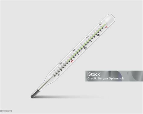 투명 한 배경에 의료 수은 온도계 현실적인 온도 진단 측정 기기 벡터 일러스트레이션 감기와 독감에 대한 스톡 벡터 아트 및 기타 이미지 감기와 독감 건강관리와 의술