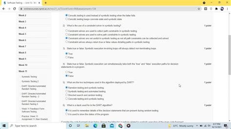 Software Testing Nptel Swayam Course Week 11 Assignment Answers Youtube