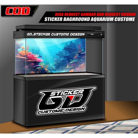 Jual Sticker Aquarium Background Wallpaper Bawah Laut Coral Alam Laut