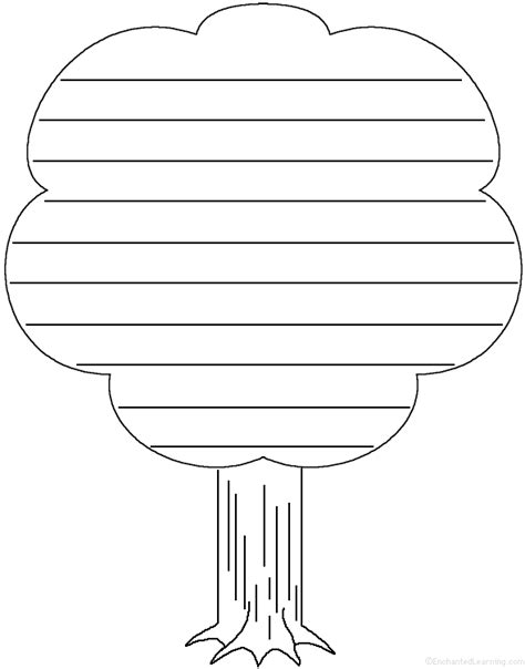 Tree Shape Poem Printable Worksheet EnchantedLearning Com