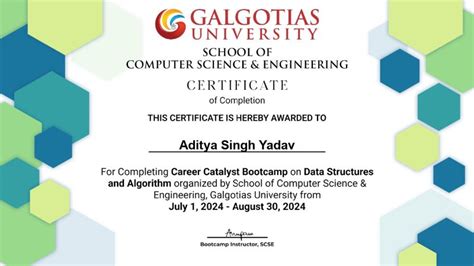 Aditya Singh Yadav On Linkedin Datastructures Algorithms Coding